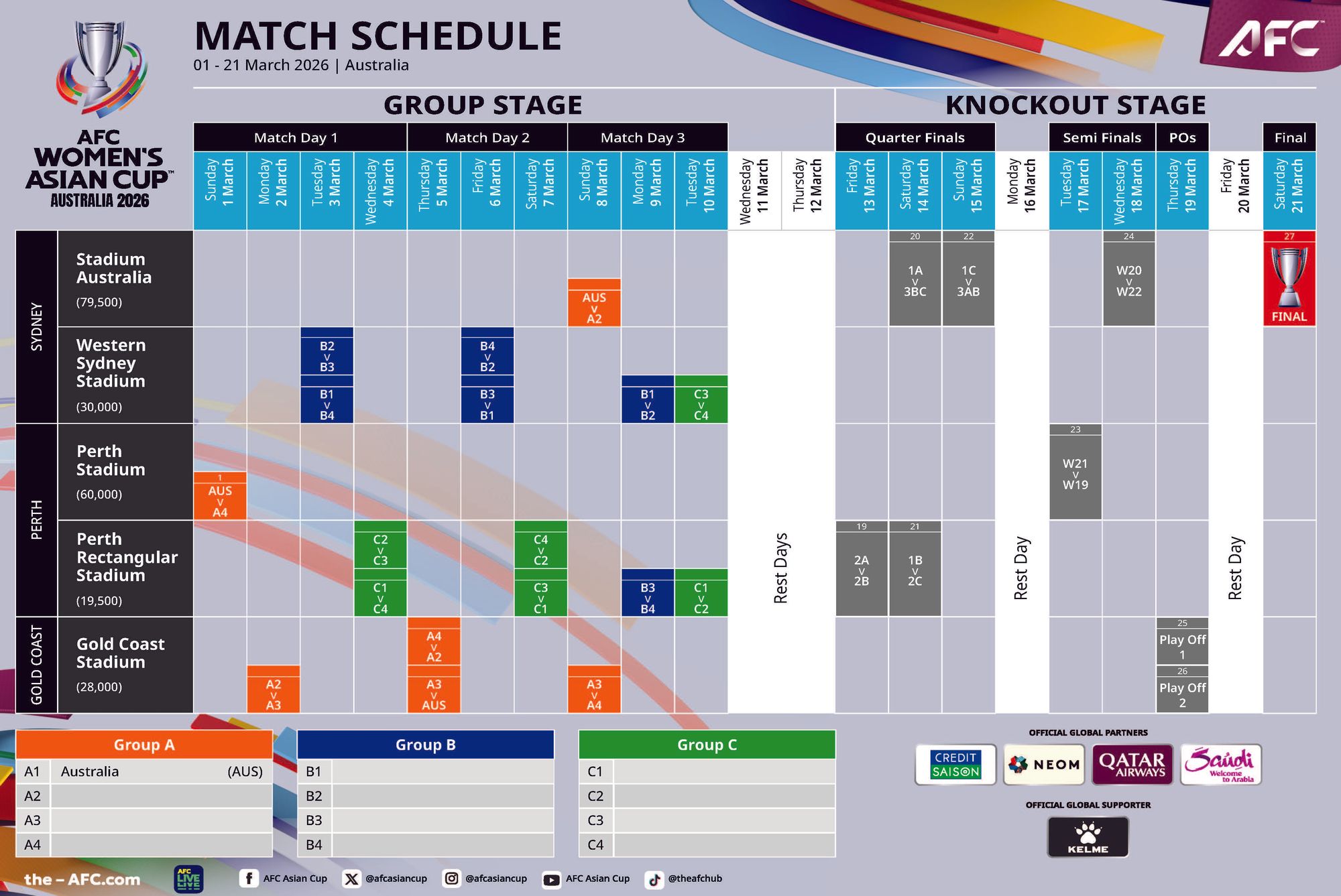 AFC Women’s Asian Cup 2026: How To Buy Tickets